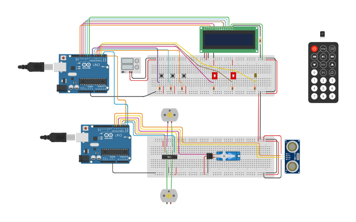 Circuit design Carro - Tinkercad