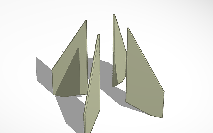 3D design Rocket fins - Tinkercad