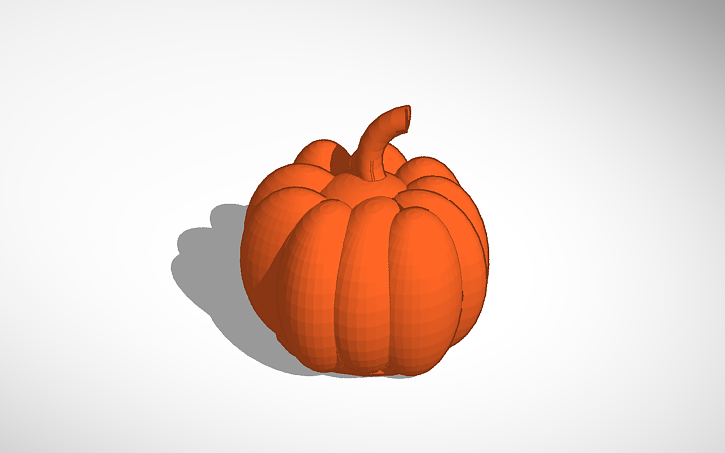 3D design pumpkin - Tinkercad
