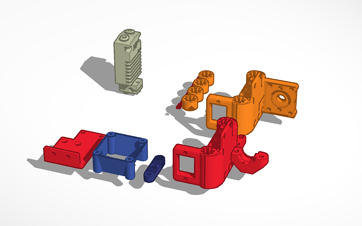 3D design Hypercube 300 Carriage - NF Mount Plate - Tinkercad