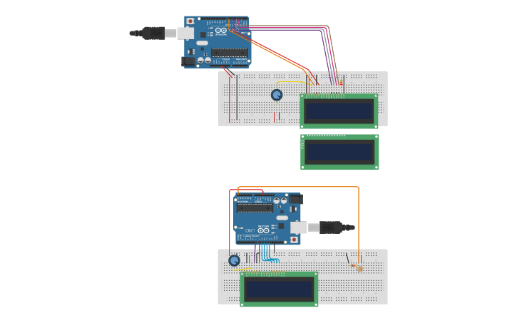 Circuit design printing in Lcd LiquidCrystal - Tinkercad