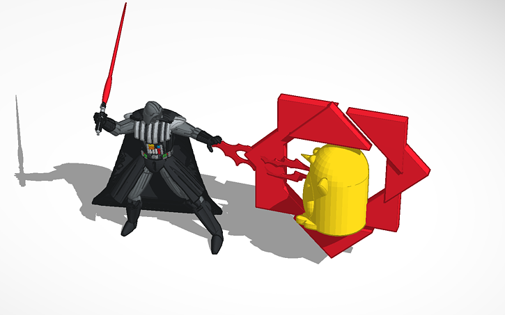 3D design Darth Vader (thanks krasherox) is shocking Peter Penguin ...