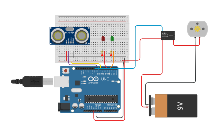 Circuit design Ultrasonic Distance Sensor LED Bar Graph (Blocks ...