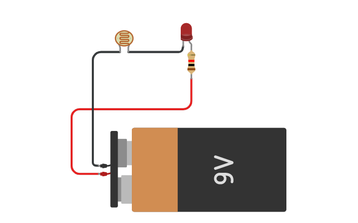 Circuit design photoresistor - Tinkercad