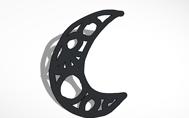 3D design moon drawing | Tinkercad