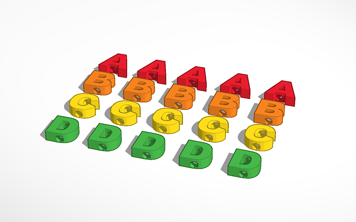 3D design lettere - Tinkercad