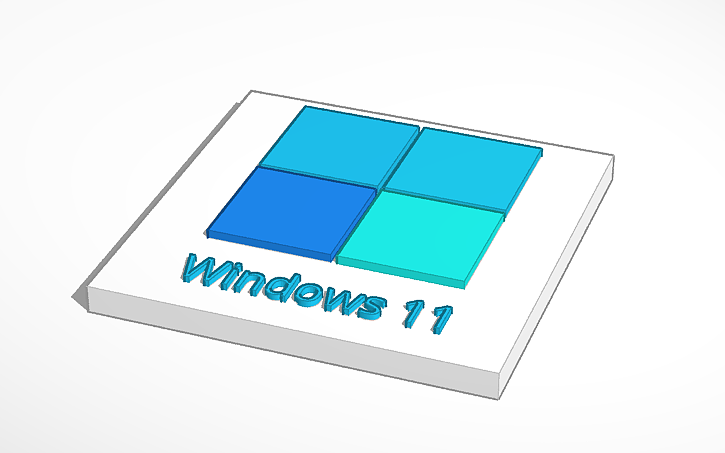 3D design Windows 11 logo - Tinkercad