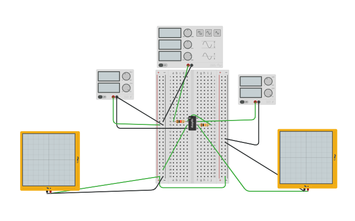 Circuit design inverting - Tinkercad