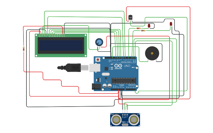 Circuit design easily installable human body temp reader - Tinkercad