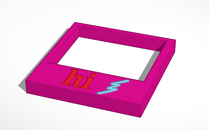 3D design picture frame - Tinkercad