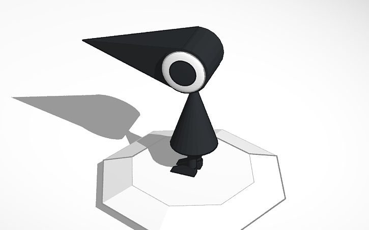 3D design Crow from Monument Valley - Tinkercad