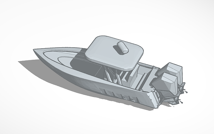 3D design oecan fishing boat - Tinkercad