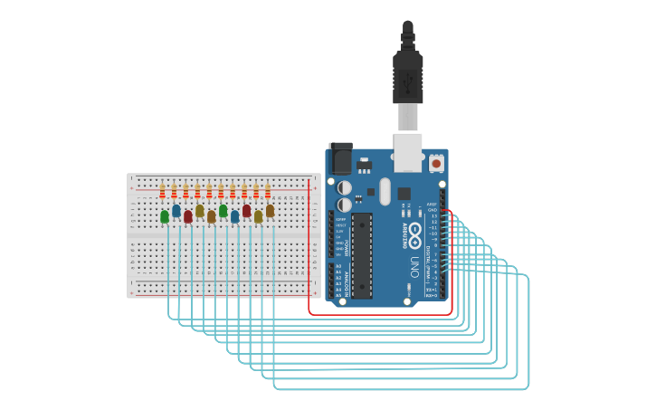 Circuit design RANDOM Activity Microprocessors - Tinkercad