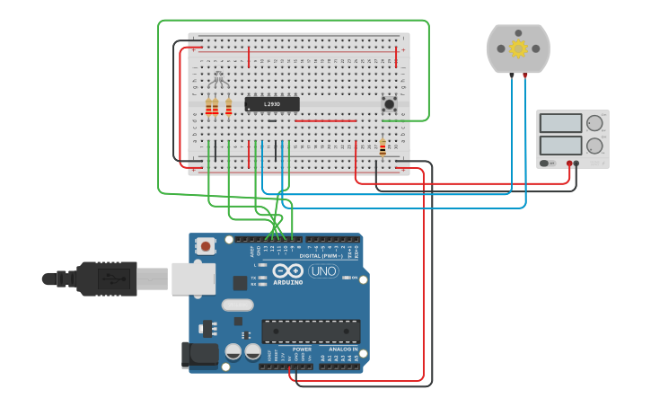 Circuit design Automatic Tap - Tinkercad