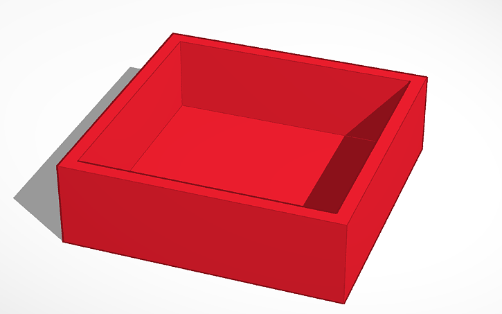 3D design box base - Tinkercad