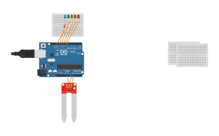 Circuit Design Sensor De Humedad Tinkercad