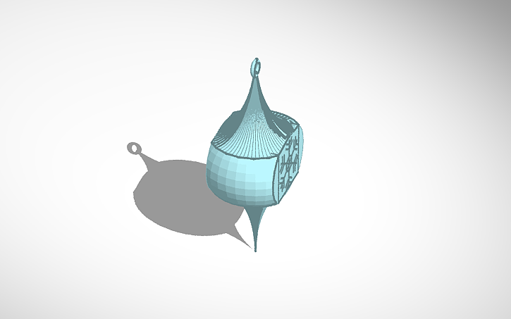 3D design Snowflake elongated bauble | Tinkercad