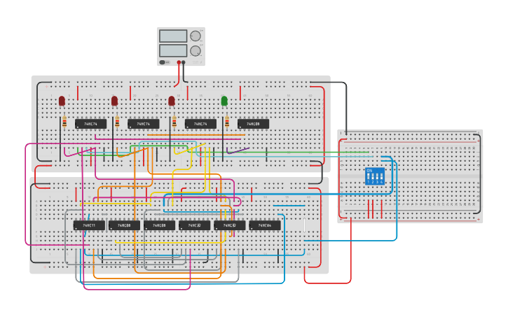 Circuit Design Moore Sequence Detector Tinkercad