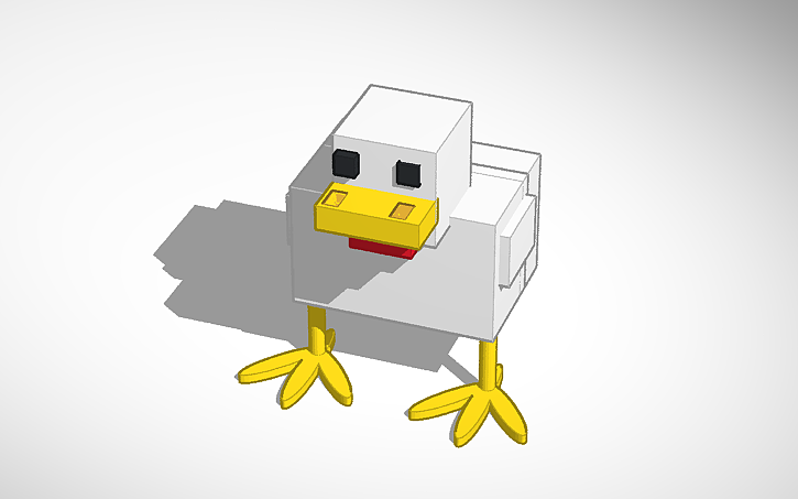 3D design Minecraft Chicken - Tinkercad