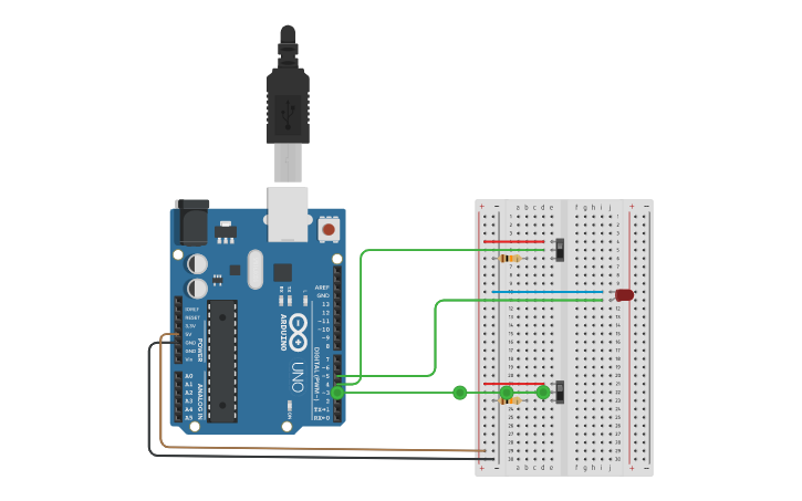 Circuit design en schakelaar oef 3 - Tinkercad