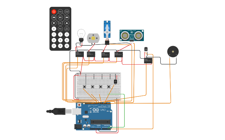 Circuit Design Copy Of Home Automation With Ir Tinkercad