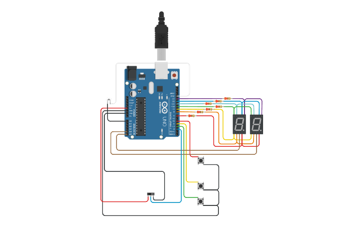 Circuit design Multiplexacion 3ra parte - Tinkercad