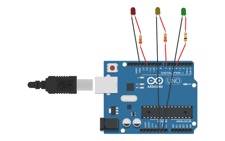Circuit Design Arduino Semáforo Tinkercad 7049
