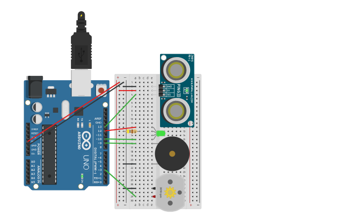 Circuit design Proximity for Car - Tinkercad
