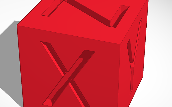 3D design XYZ Calibration Cube - Tinkercad