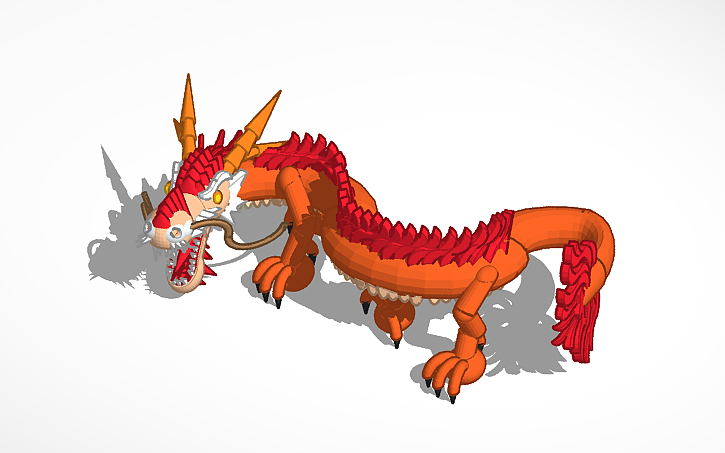 3D design dragon - Tinkercad