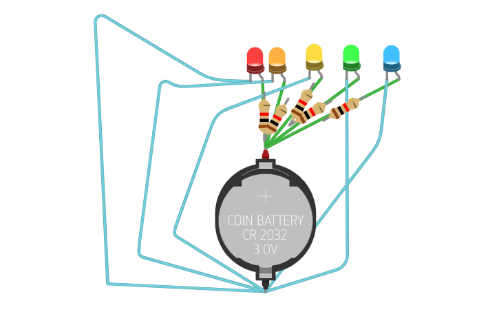 Circuit design rainbow LED! - Tinkercad