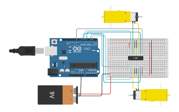 Circuit design Parte práctica - Tinkercad