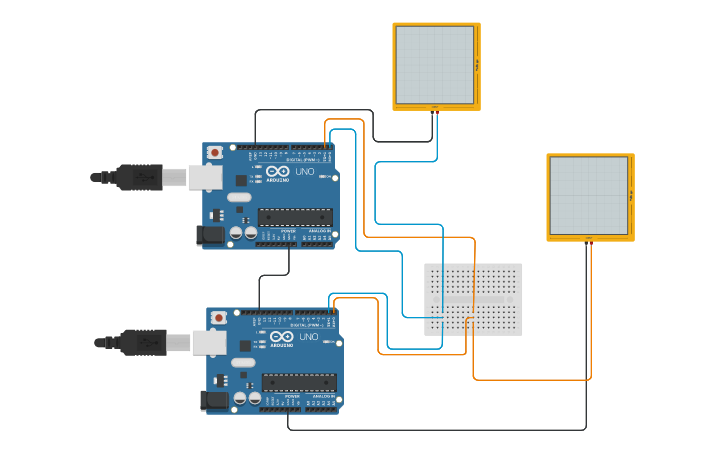 Circuit design Serial Communications | Tinkercad