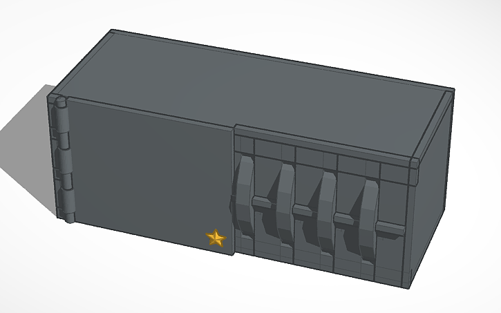 3D design 3D printable 4-digit lock box - Tinkercad