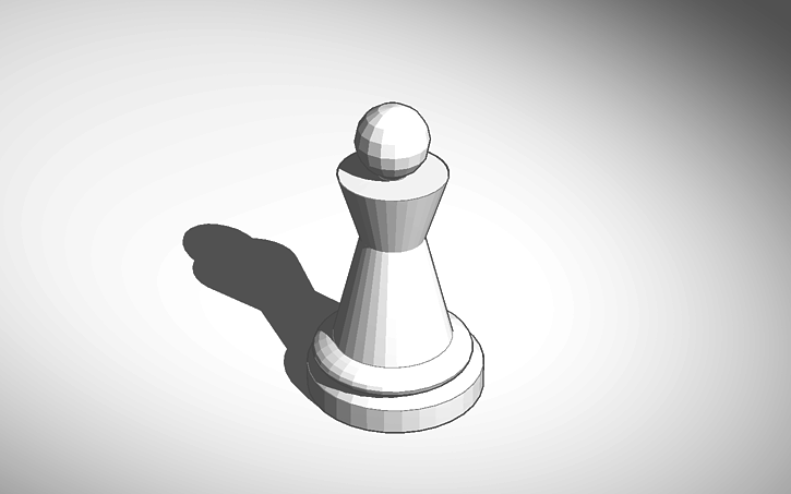 3D design Chess piece - Tinkercad