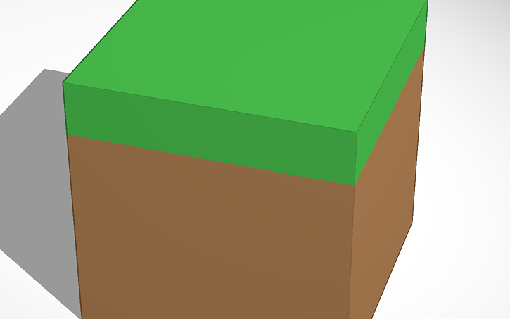 3D design dirt block/aarde block minecraft - Tinkercad