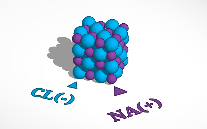 3D design NaCl (Table Salt) - Tinkercad