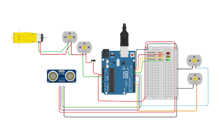 Circuit design Mobile Robotics Lab - Tinkercad
