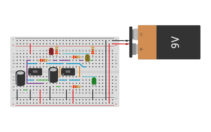 Circuit Design Model Traffic Lights Using 555 Timer Ic Tinkercad