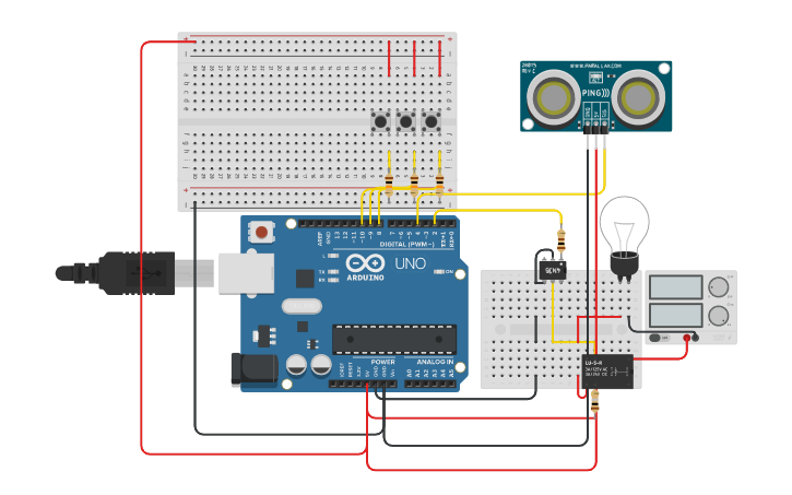 Circuit design MODULO RELE - Tinkercad