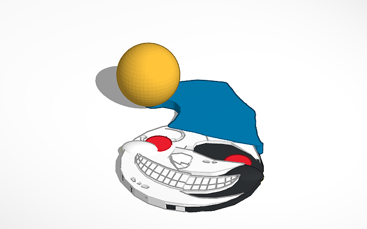 3D design moon drop mask - Tinkercad