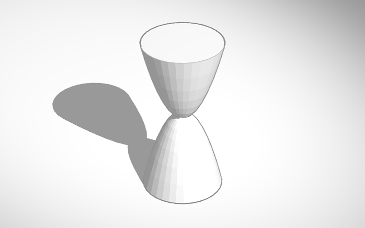 3D design hourglass - Tinkercad