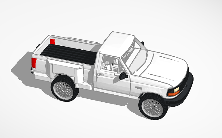 3D design 1995 Ford F150 Stepside - White Shadow - Tinkercad