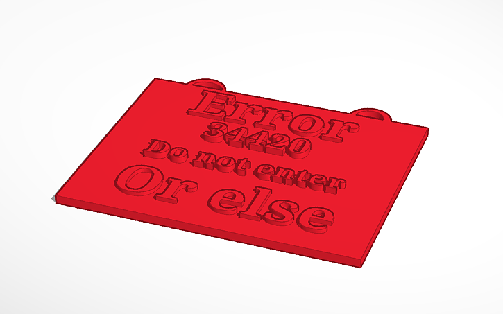 3D design Sign - Tinkercad