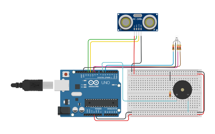 Circuit design PRACTICAL TEST 1 ANIQ MDD3A - Tinkercad