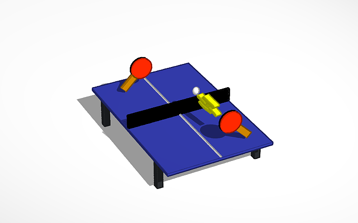 3D design ping pong - Tinkercad
