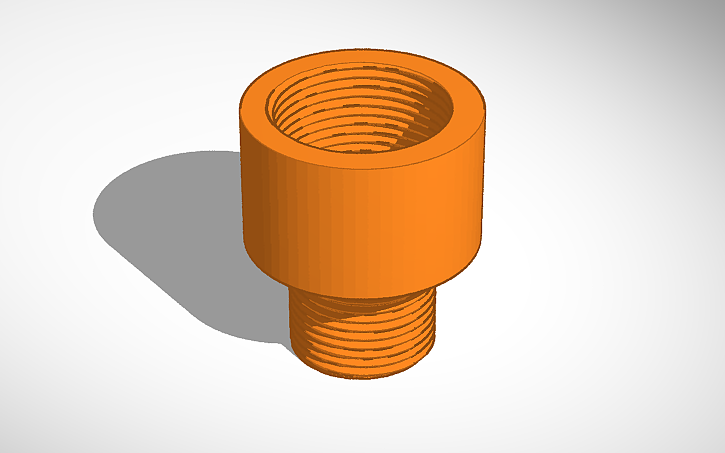 3D design 14mm CCW thread template - Tinkercad