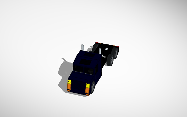 3D design Sim Lab semi truck - Tinkercad