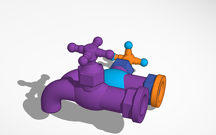 3D design Faucet / Wasserhahn - Tinkercad