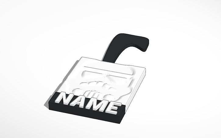 3D design JSJ Stormtrooper Name Tag Hook | Tinkercad
